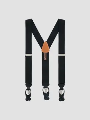 Trafalgar Classic Convertible Brace Suspenders Black