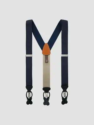 Trafalgar Classic Convertible Brace Suspenders Navy