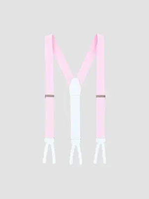 Trafalgar Louisville Chambray Formal Brace Suspenders - Pink