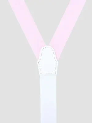 Trafalgar Louisville Chambray Formal Brace Suspenders - Pink