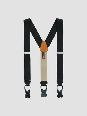 Trafalgar Big And Tall Hudson Brace Suspenders - Black