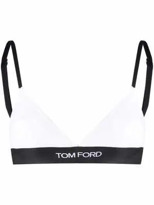 TOM FORD Elasticated-band Bra - White