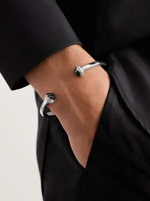 PIAGET Possession 18-karat White Gold, Diamond, And Ceramic Cuff