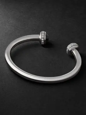 PIAGET Possession 18-karat White Gold, Diamond, And Ceramic Cuff