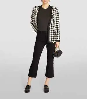 L'Agence Kendra Cropped Flare Jeans - Black