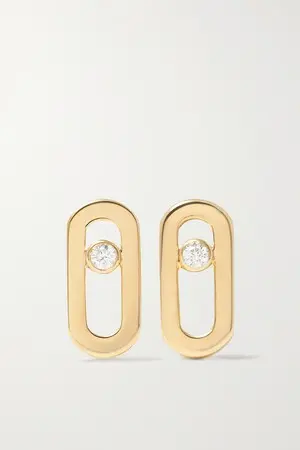 Messika Move Uno 18-karat Diamond Stud Earrings - Gold