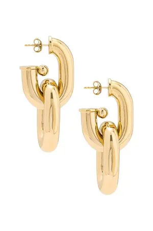 Rabanne Xl Link Hoop Earrings - Gold