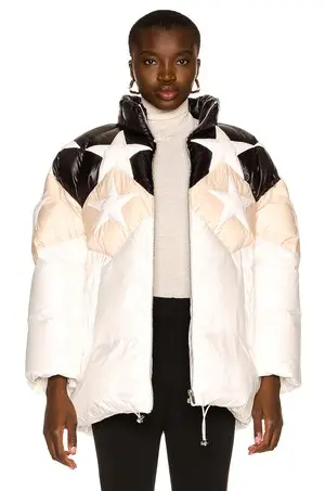 Miu Miu Star Down Jacket - Bianco