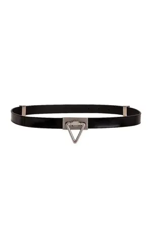 Bottega Veneta Triangle Lock Belt - Black & Silver