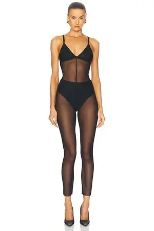 Norma Kamali Low Back Fara Slip Catsuit