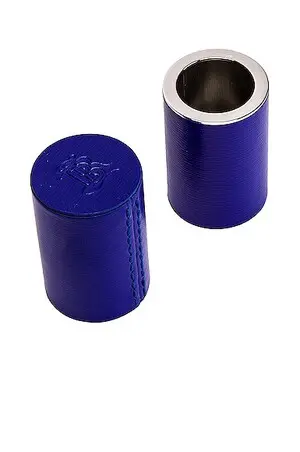 LA BOUCHE ROUGE PARIS Refillable Leather Case In Blue