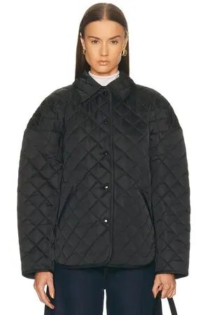 TOTEME Collared Quilted Jacket - Black