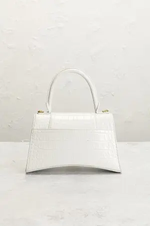 Balenciaga Small Hourglass Top Handle Bag - White
