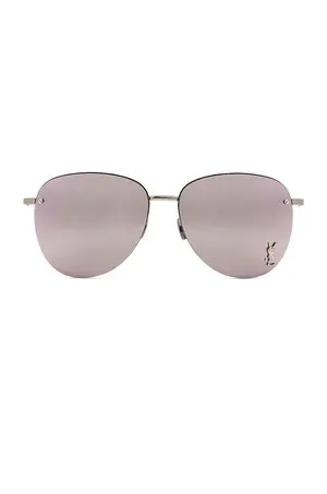 Saint Laurent Sl 328/k M Sunglasses - Shiny Silver