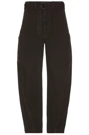 LEMAIRE Twisted Belted Pants - Black