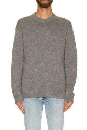 FRAME Crew Neck Cashmere Sweater - Gris