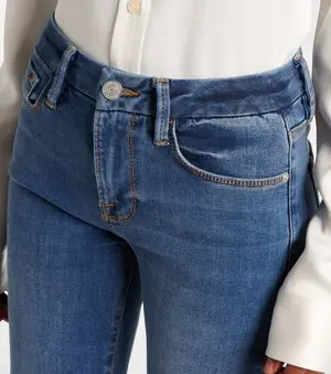 FRAME Le Mini Boot Mid-rise Jeans - Blue