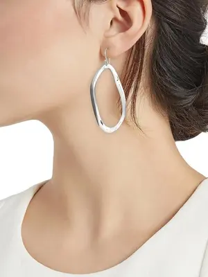 Ippolita Classico Sterling Wavy Oval Drop Earrings
