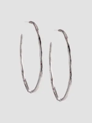 Ippolita Classico Sterling Squiggle Hoop Earrings - Silver