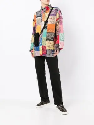 Readymade Patchwork Cotton Shirt - Yellow