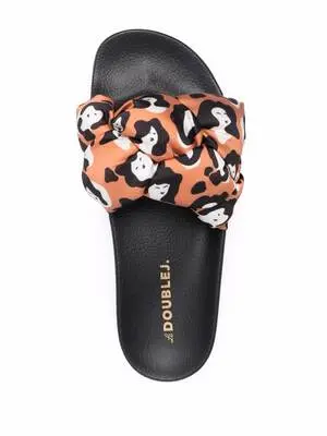 La DoubleJ Treccia Slide Sandals - Brown