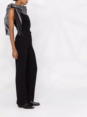 FERRAGAMO High-waisted Wool Blend Trousers - Black
