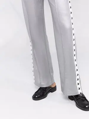 GOLDEN GOOSE Logo-tape Straight-leg Trousers