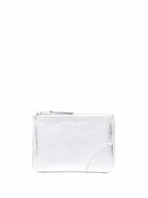 Comme Des Garçons Extra-small Metallic Coin Pouch - Silver