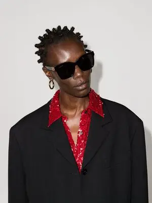 Balenciaga Dynasty Square-frame Sunglasses - Black