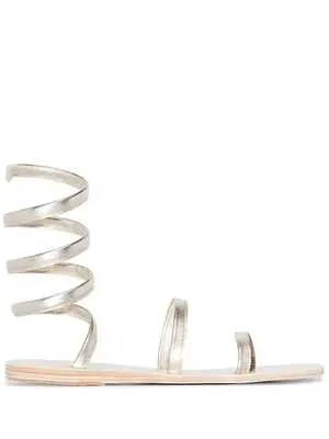 ANCIENT GREEK SANDALS Ofis Ankle-wrap Sandals - Gold