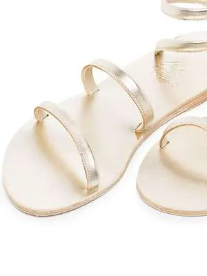 ANCIENT GREEK SANDALS Ofis Ankle-wrap Sandals - Gold