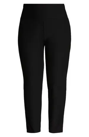 Eileen Fisher High Waist Slim Ankle Pant - Black