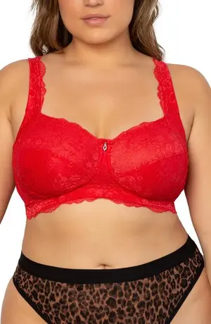 CURVY COUTURE Luxe Lace Wireless Bralette - Crantastic