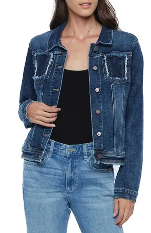 WASH LAB DENIM Sammy Frayed Jacket