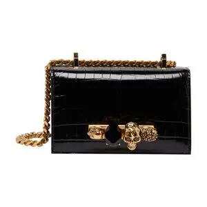 Alexander McQueen Mcqueen Jewelled Satchel Mini - Black