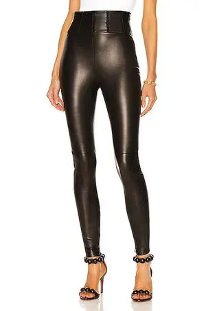 Alaïa High Waisted Second Skin Pant In Black