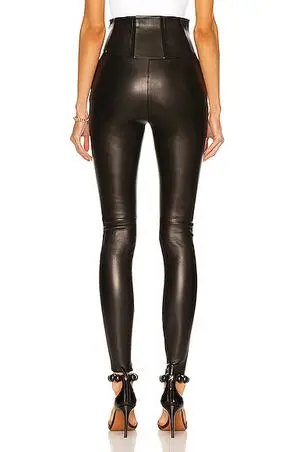 Alaïa High Waisted Second Skin Pant In Black