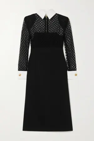 sandro long embroidered tulle dress Mid-length dress Sandro Pink size 40 FR in Polyester
