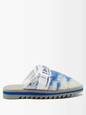 Suicoke Suicoke - X The Elder Statesman Zavo Cashmere Sandals - Womens - Blue Multi - Blue Multi