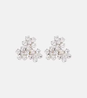 JENNIFER BEHR Violet Crystal Earrings - Silver