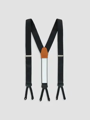 Trafalgar Monte Bello Interlocked Silk Suspenders Black
