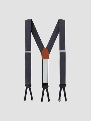 Trafalgar Monte Bello Interlocked Silk Suspenders Grey