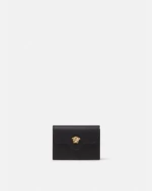 Versace La Medusa Leather Card Holder - Black