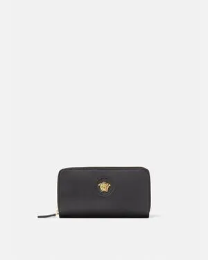 Versace La Medusa Leather Wallet - Black