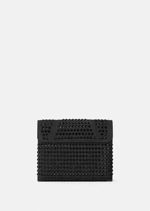 Versace Virtus Suede Crystal Clutch