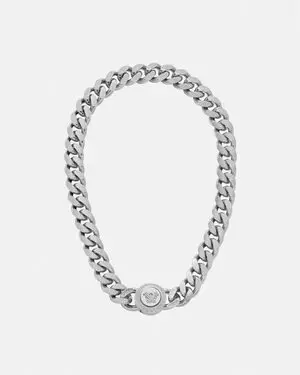 Versace Versace Medusa Icon Statement Necklace Silver