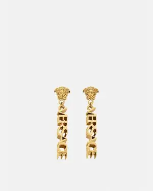 Versace La Medusa Logo Drop Earrings