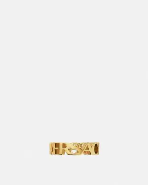 Versace Versace Logo Band Ring Light Gold