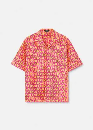 Versace Printed Silk Twill Shirt 5p440