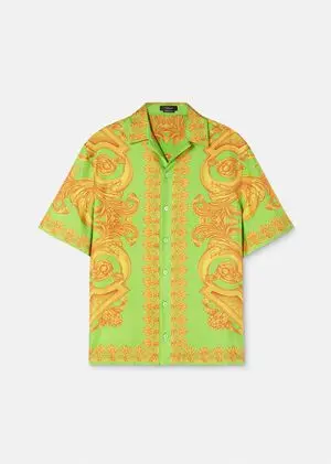 Versace Printed Silk Twill Shirt 5y250